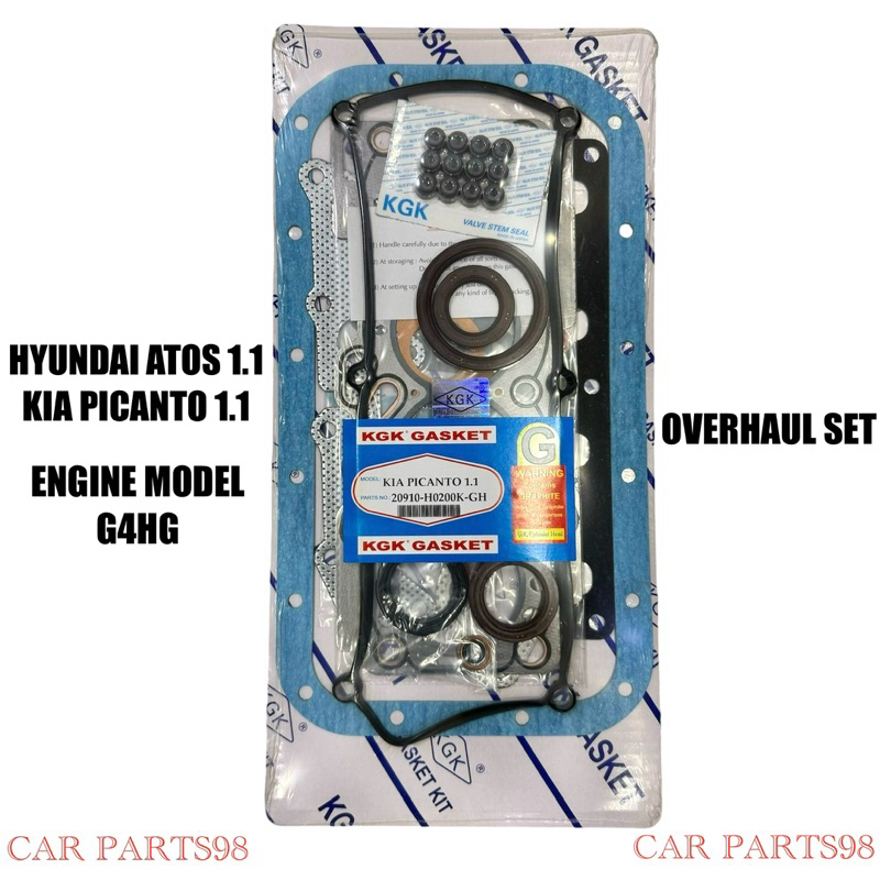 KGK HYUNDAI ATOS 1.1 / KIA PICANTO 1.1 G4HG OVERHAUL SET & TOP SET ...