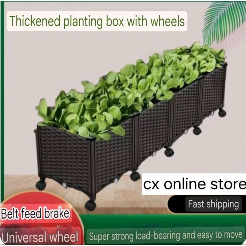 Movable balcony vegetable pot planting box household vegetable planting ...