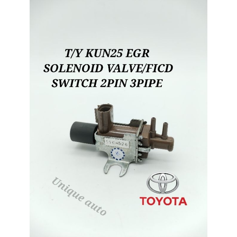 TOYOTA KUN25 EGR SOLENOID VALVE/FICD SWITCH 2PIN 3PIPE | Shopee Malaysia