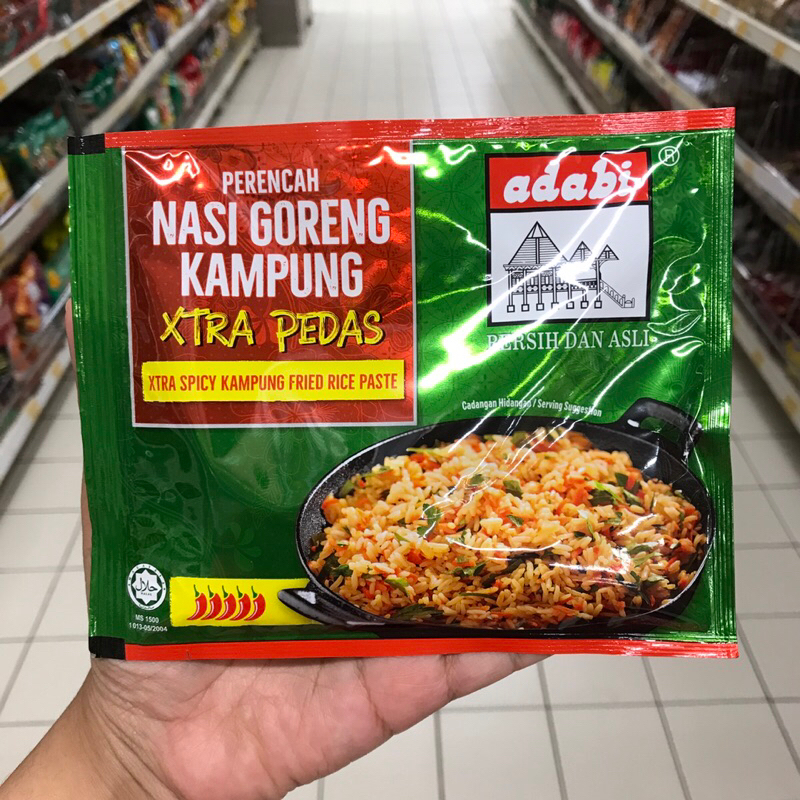 Adabi Perencah Nasi Goreng Kampung Xtra Pedas 100g Xtra Spicy Kampung ...