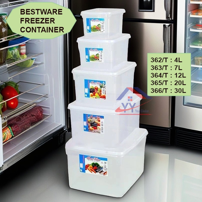 BESTWARE Food Container/Rectangular Freezer Container/Bekas Makanan ...