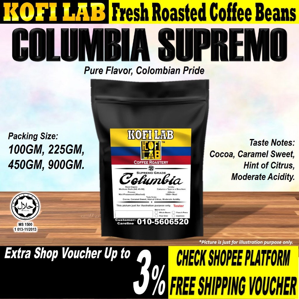 COLUMBIA SUPREMO (COLOMBIA) | KOFI LAB | HALAL Certified | Fresh ...