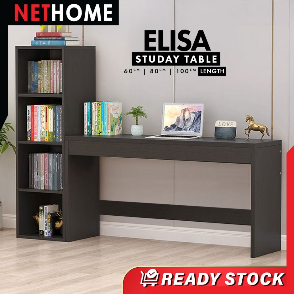 ⚡️NETHOME⚡️Elisa Modern Office Desk /Study Table with Storage /Side ...