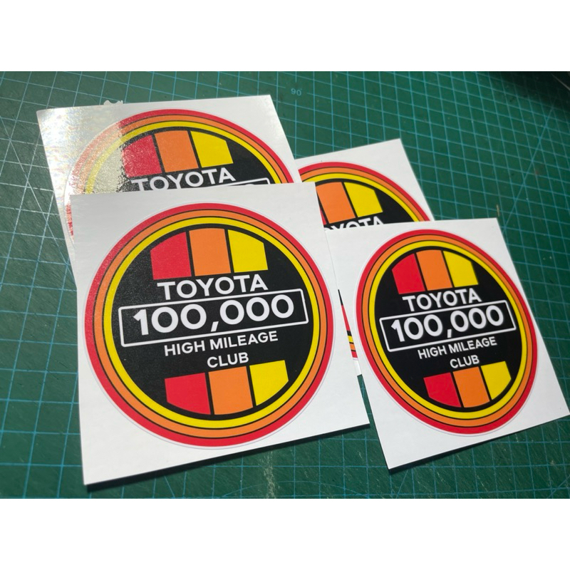 Toyota car stickers JDM high mileage club yaris fj cruiser camry vios ...