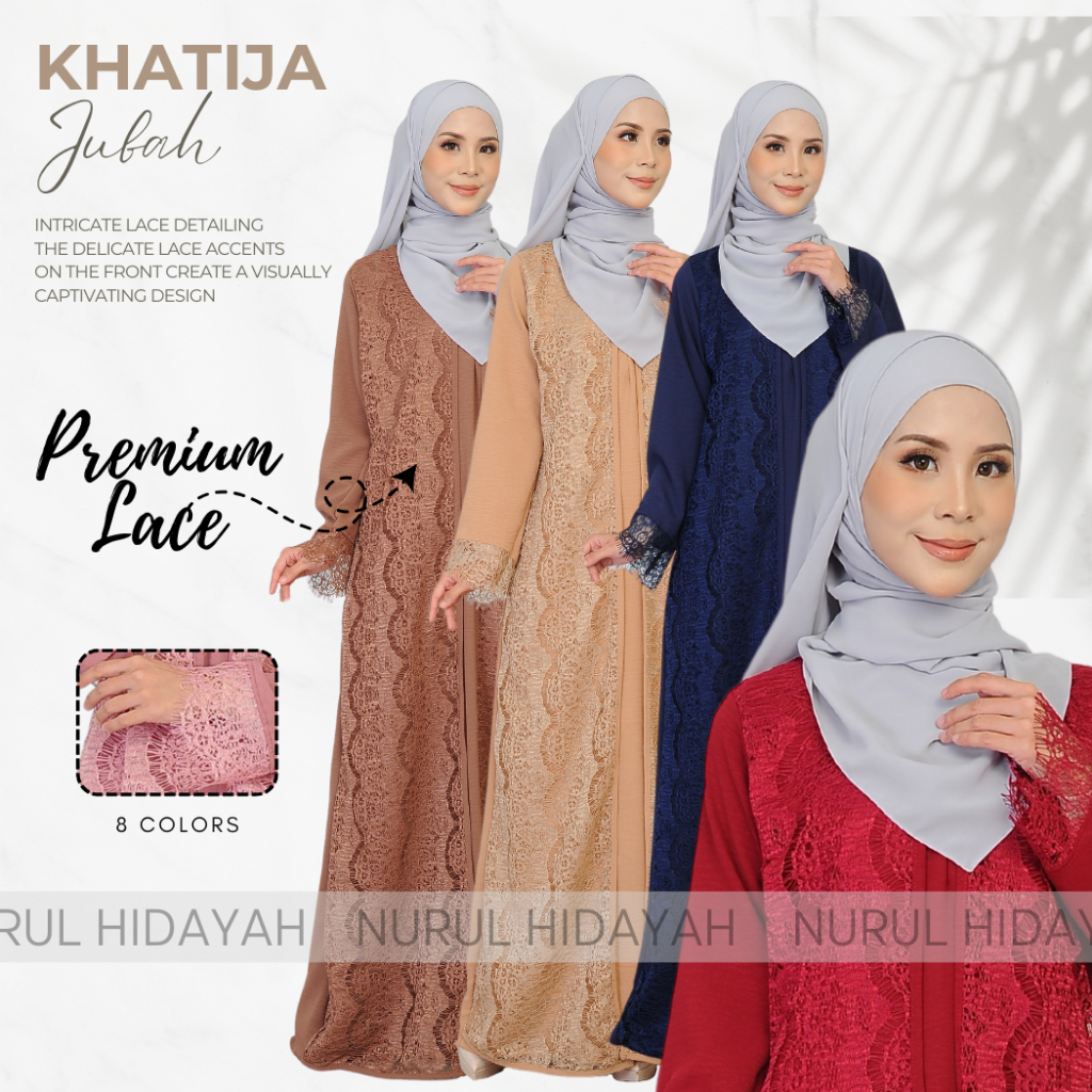 New Arrival Khatijah Jubah Lace Elegant Cardigan Style: The cardigan ...