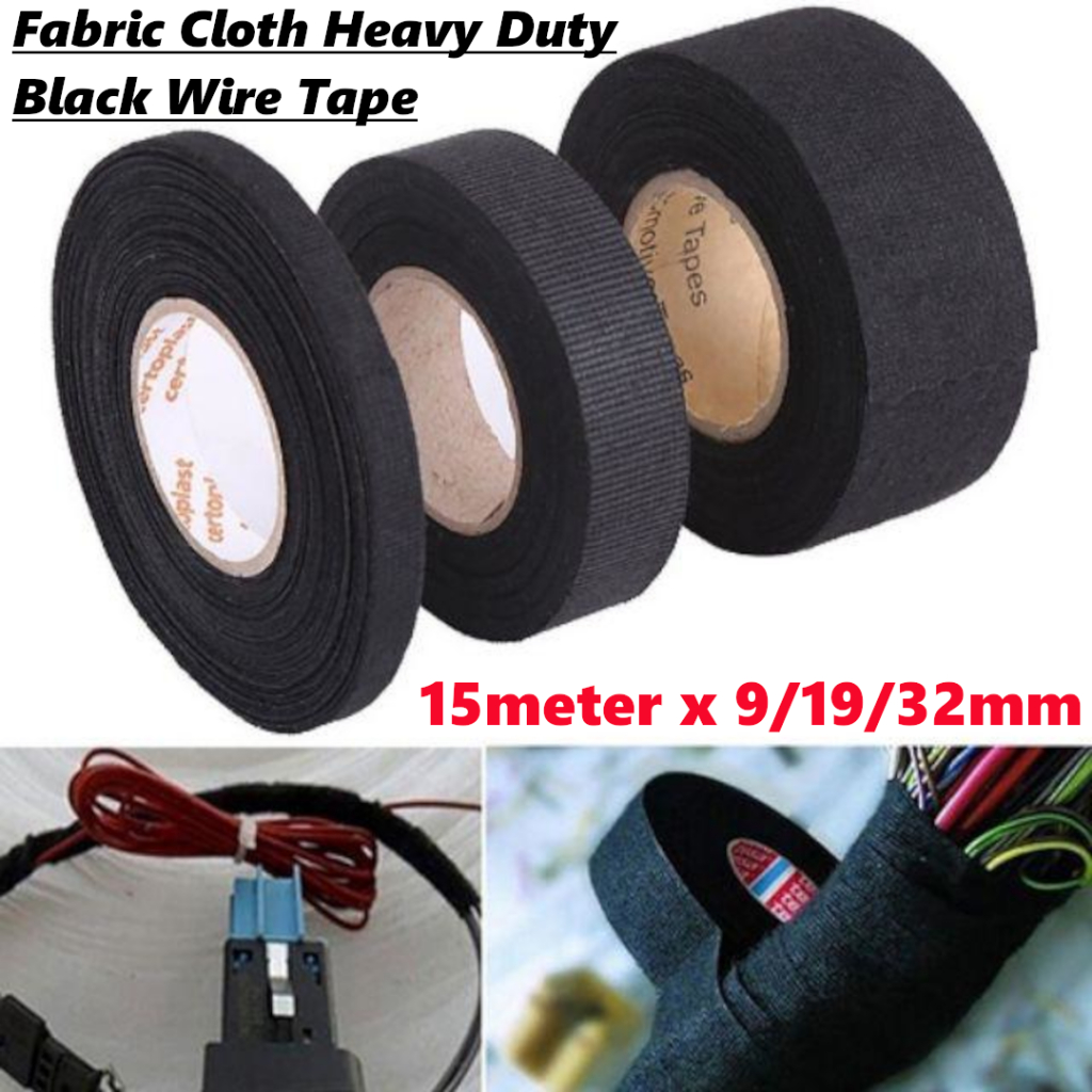 15Meter Heavy Duty Fabric Cloth Wire Tape Pita Wayar Tape Tahan Panas ...