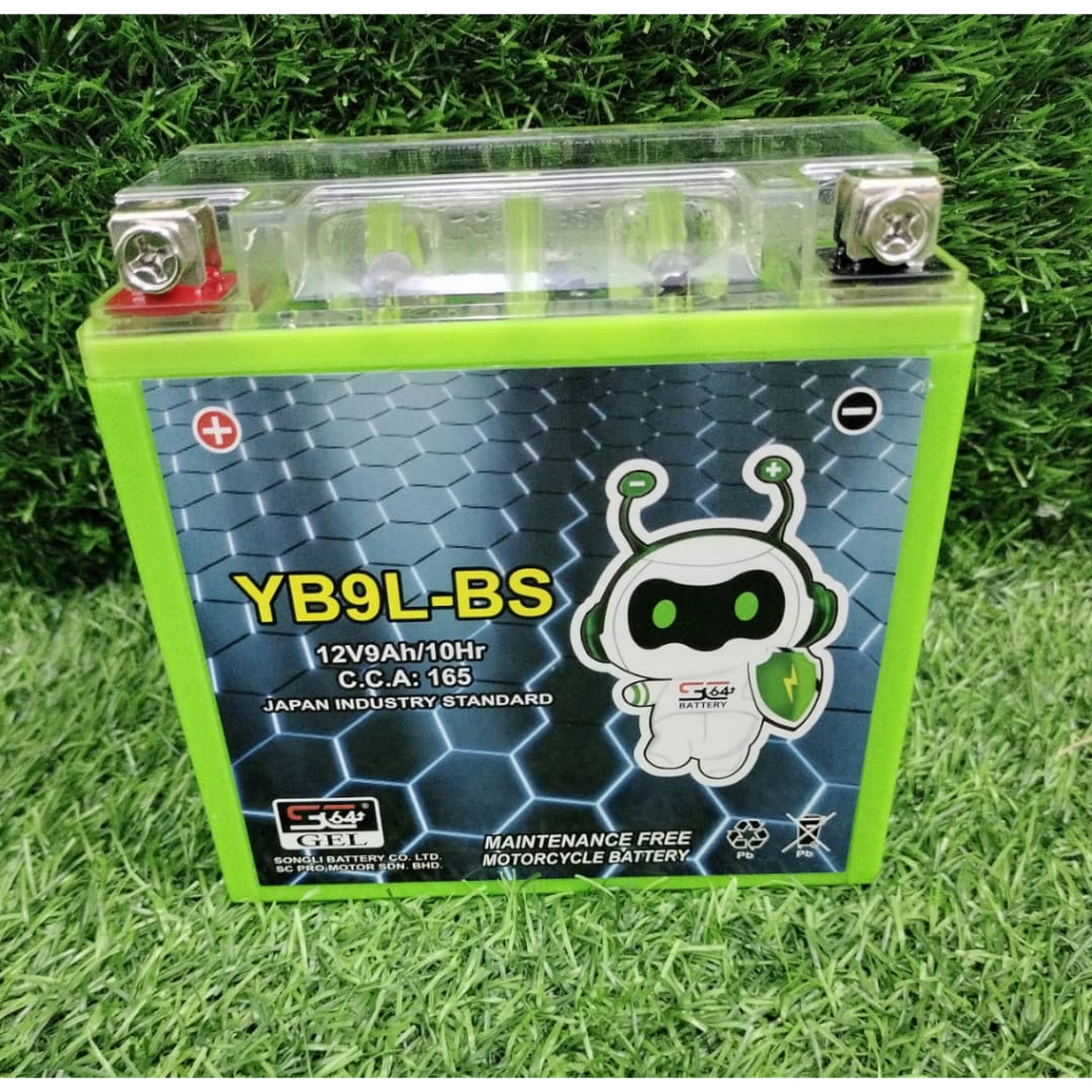 BATTERY GEL SIZE YB9L-BS/12N9 / YTX12-BS /YTX12A-BS SC64 100% ORI BATERI KERING | Shopee Malaysia