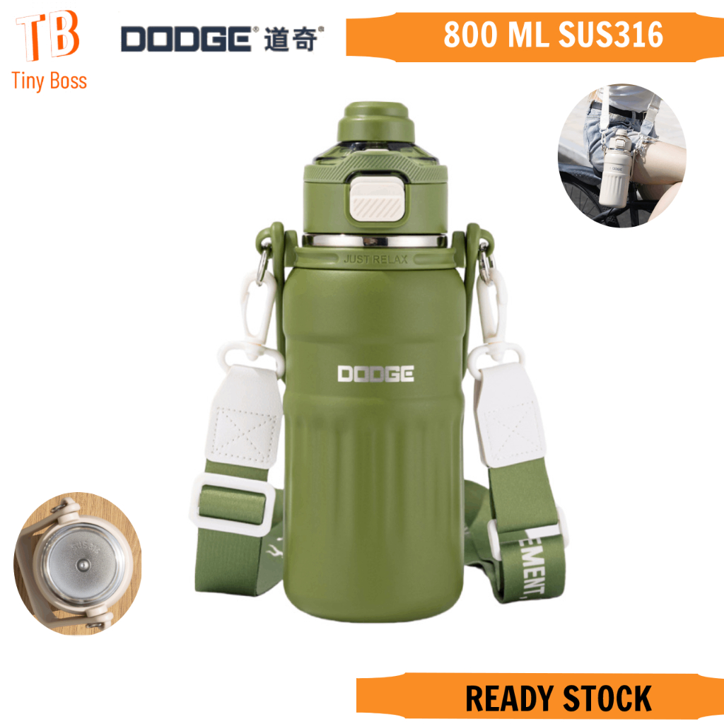 Dodge 800ML Thermos Tumbler Bottle Leakproof SUS316 Water Bottle - Botol Termos Flask Air Tahan ...
