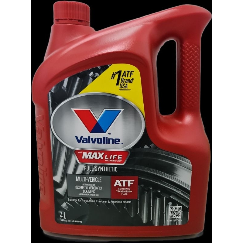 Valvoline Maxlife Full Synthetic ATF Multi-Vehicle Transmission Fluids ...