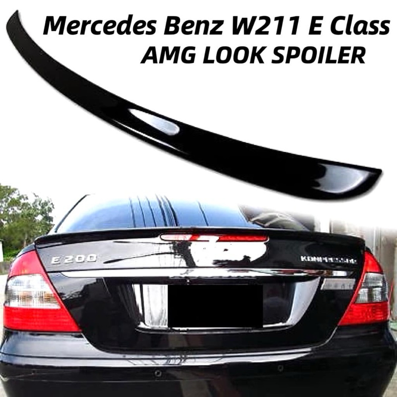 Mercedes Benz W211 E Class AMG Spoiler E240 E280 E320 E350 E63 2003-2008 (Material : ABS) colour ...