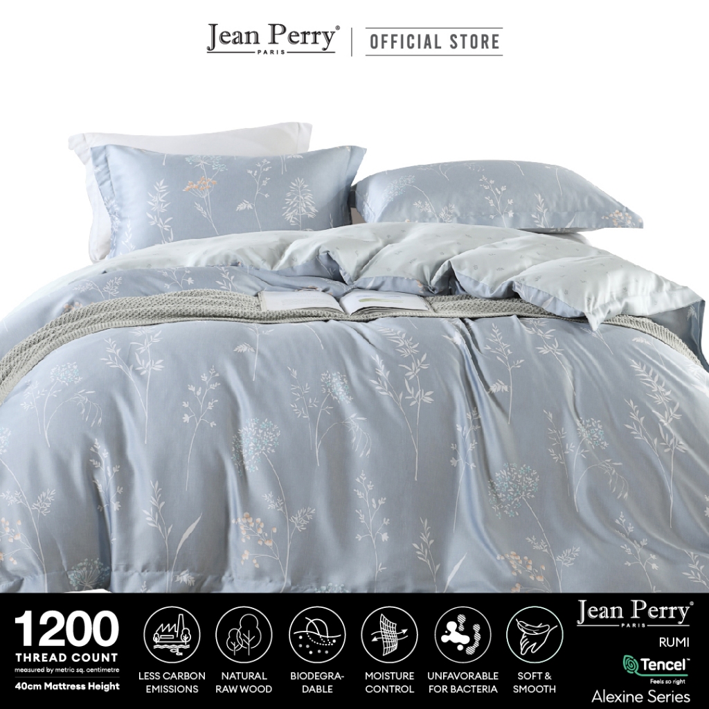 Jean Perry Tencel™ Lyocell Alexine Quilt Cover Set - Queen/King 1200TC ...