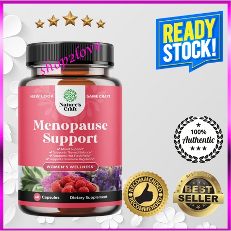 Natures Craft Natural Menopause Support for Women 60 Caps - Hot Flashes ...
