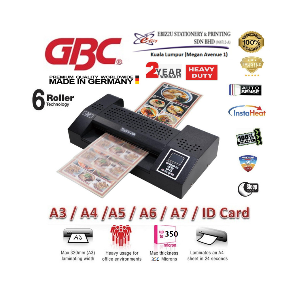 GBC 6-Roller Document Laminator ProSeries 3600LM A3 Laminator (Super ...