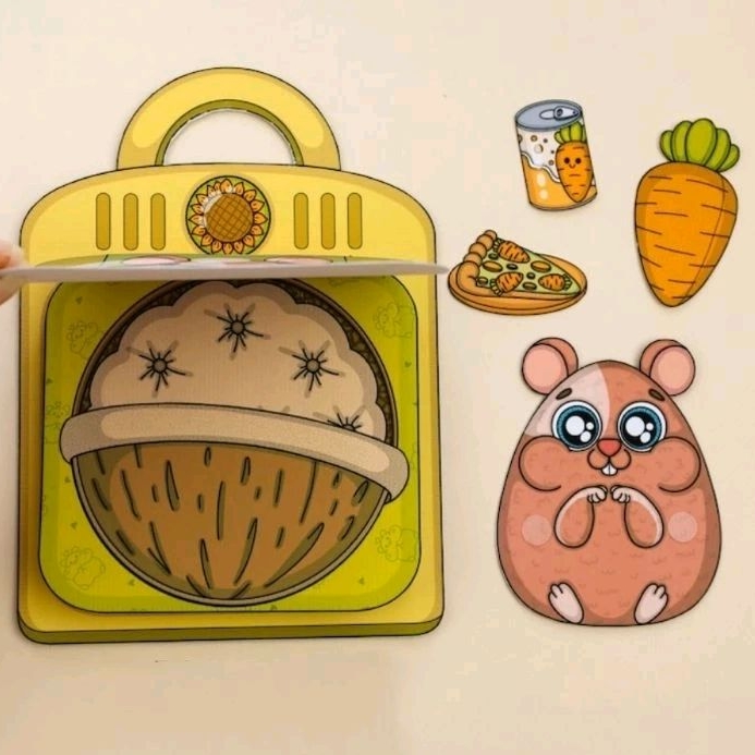 Paper Doll Hamster Doll House Paper Doll Book Kids Education Montessori ...