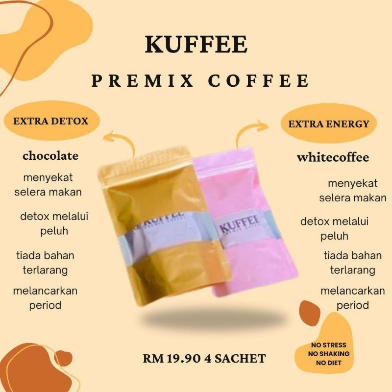 [READY STOCK] KUFFEE Premix Coffee Cappuccino (4 sachet) | Shopee Malaysia