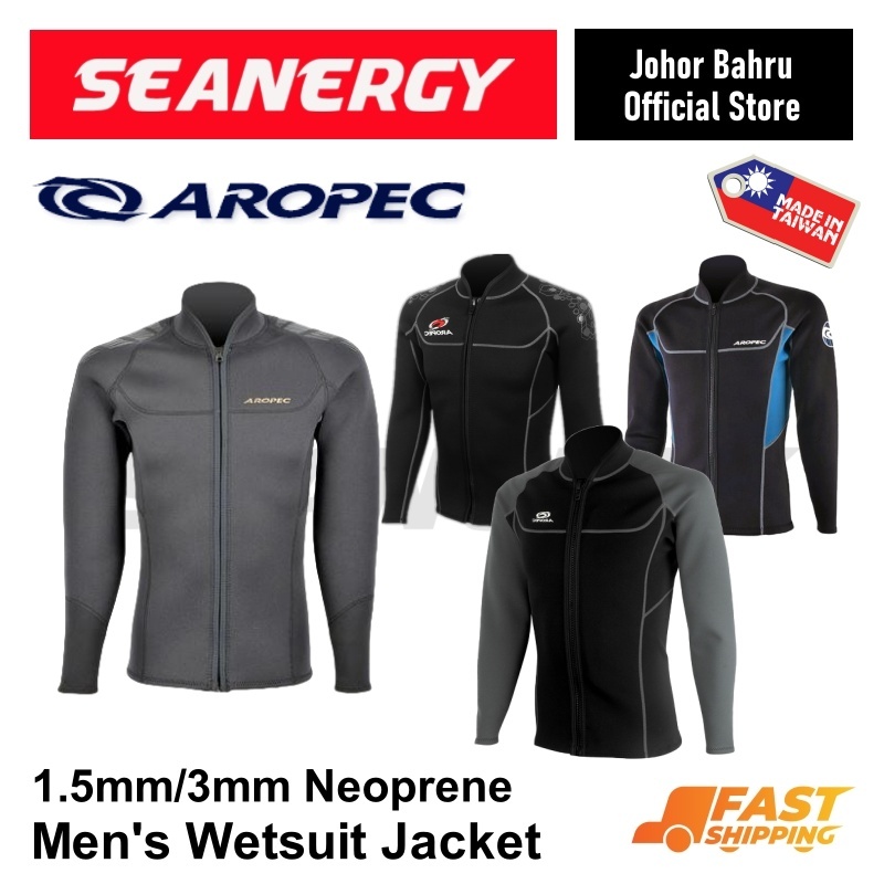 AROPEC 1.5mm/3mm Neoprene Wetsuit Jacket Men for Scuba Diving ...