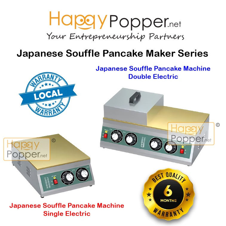 Happypopper Fluffy Souffle Machine Single Double Electric Soufflé Soft ...