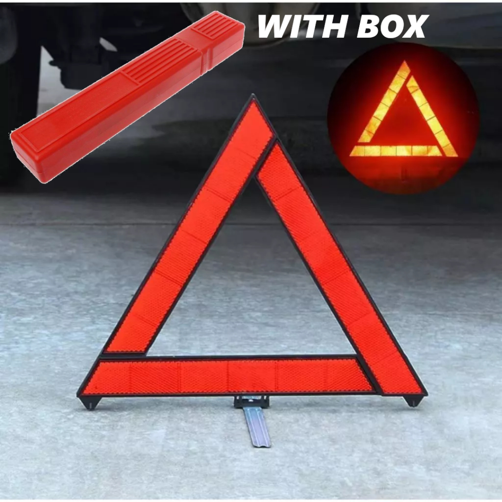 29CM Triangle Reflective Warning Sign Board Car Double Side Parking ...