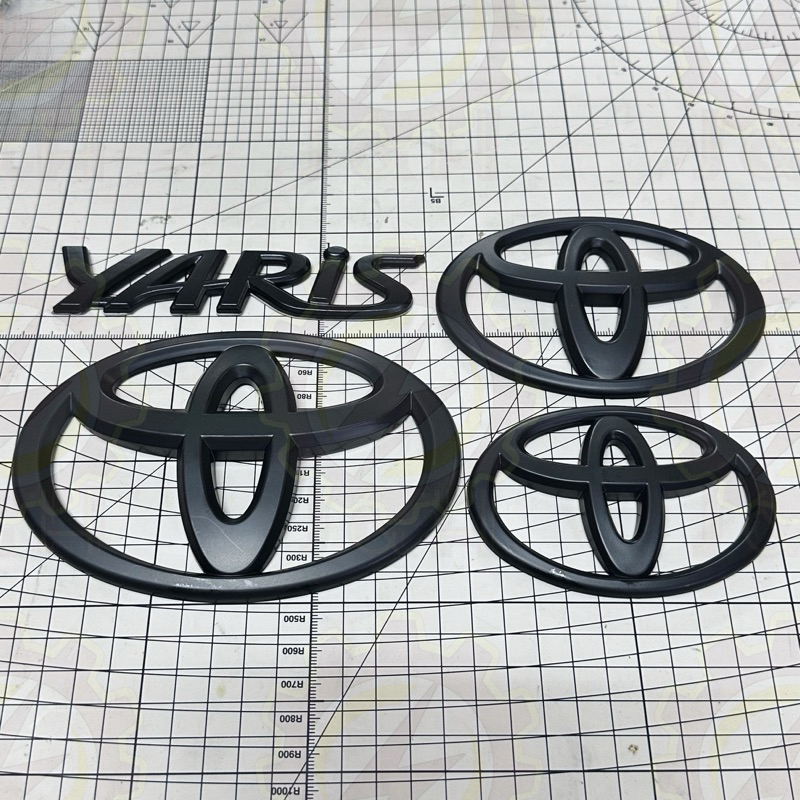MATTBLACK SERIES TOYOTA YARIS 2019-2024 LOGO / WORDING / EMBLEM / BADGE ...
