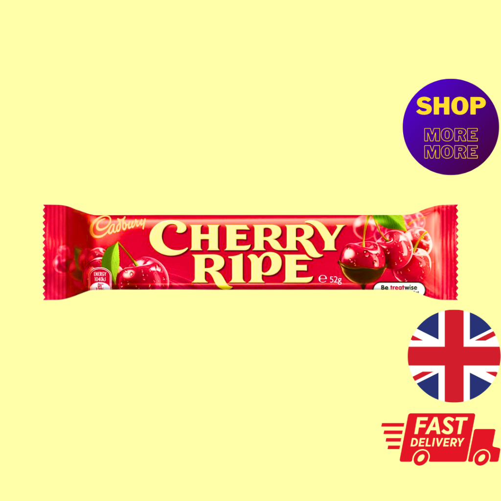 [CASHBACK⭐] 🇬🇧 Cadbury Dairy Milk Cherry Ripe Chocolate Bar 52G ...