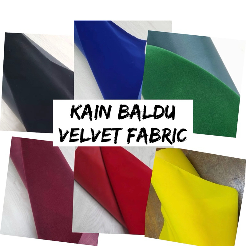 KAIN BALDU | VELVET FABRIC | BIDANG 45INCI Fabrics Kalis Air | Shopee ...