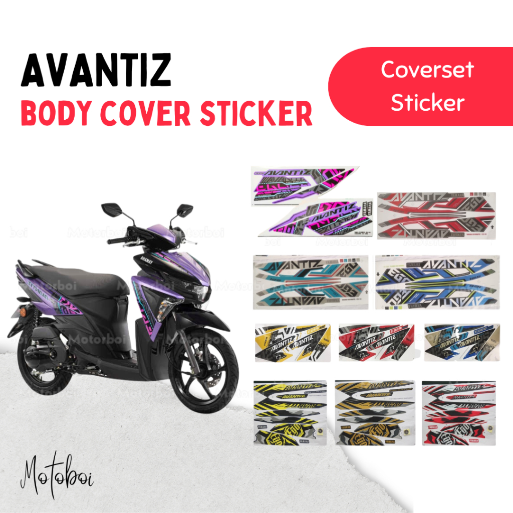 YAMAHA Ego Avantiz Body Cover Set Coverset Sticker Strike Stripe Ego ...