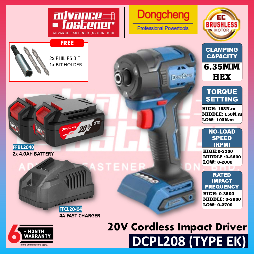 DONG CHENG DCPL208 20V Cordless Impact Driver ( TYPE EK / AM / Z ...