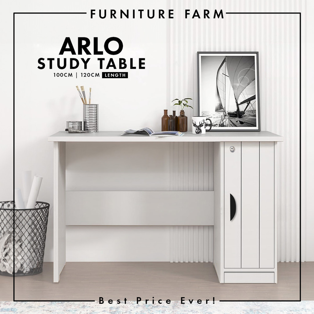 F&F: Arlo Luxury Writing Table Study Desk with 1 DRAWER /study table ...