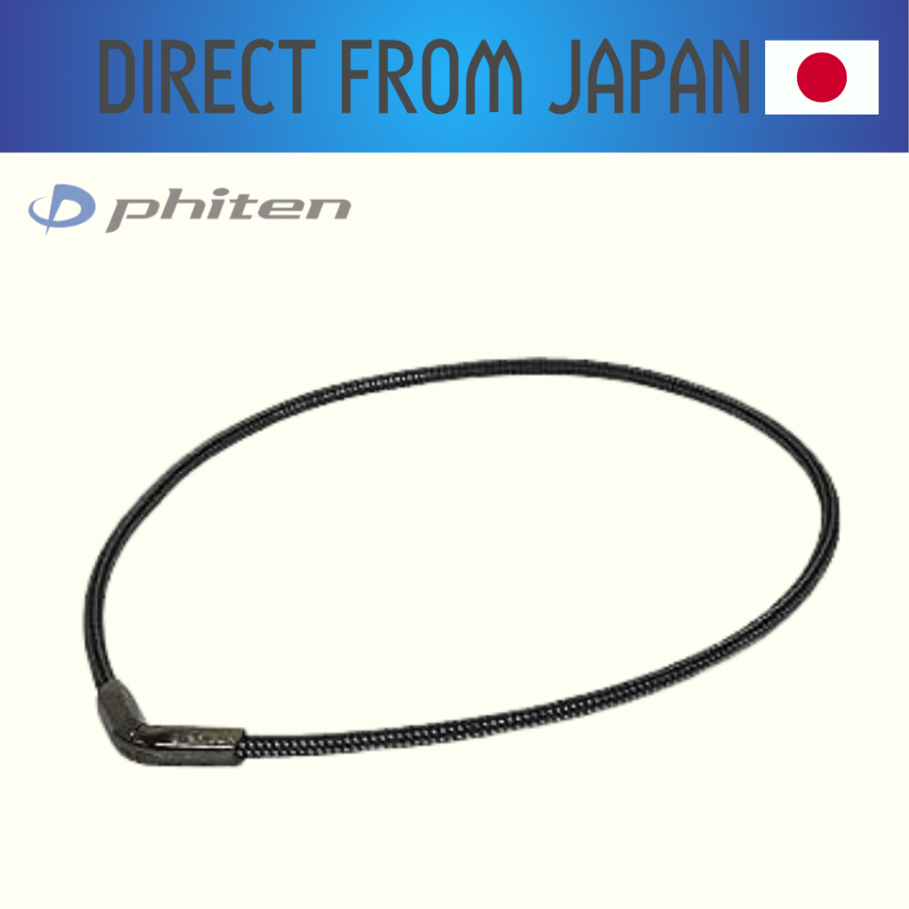 Phiten Necklace RAKUWA Neck X50 V Type Metallic Black 50cm | Shopee Malaysia