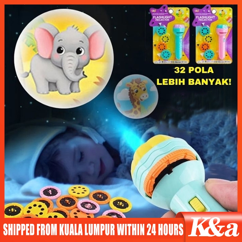 Children's Toys Flashlight Projector Story Projection Flashlight Torch ...