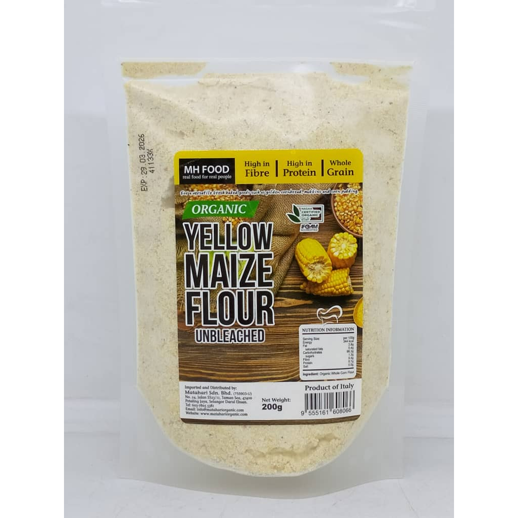 MH- YELLOW MAIZE FLOUR*ORGANIC-200G | Shopee Malaysia