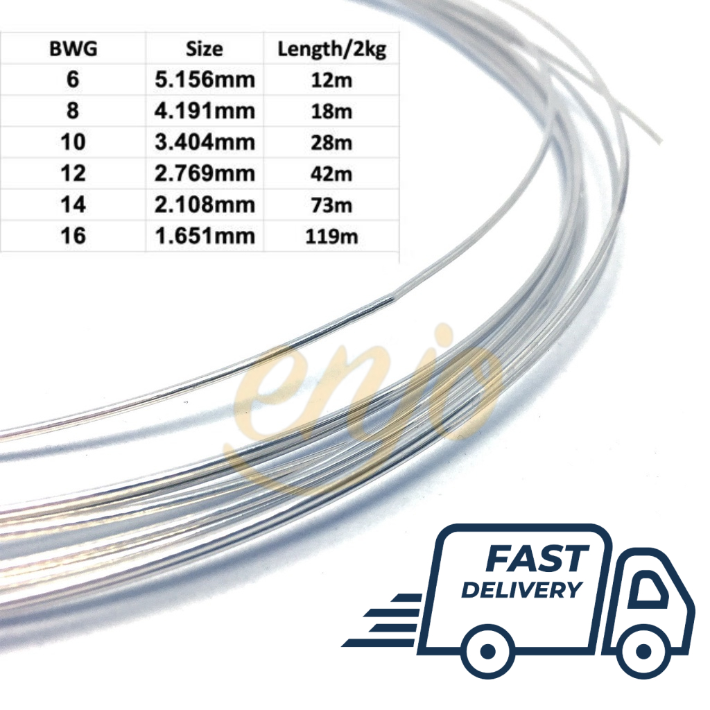 GI GALVANIZED WIRE STEEL 2KG / IKAT TIE OUTDOOR BWG 6 8 10 12 14 16 ...