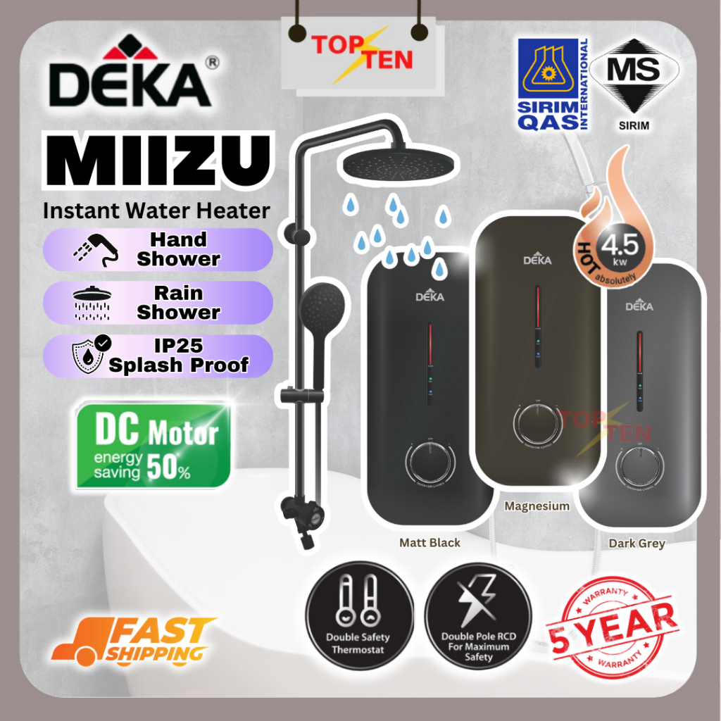 DEKA MIIZU 90 MIIZU 30 DC Pump Instant Heat Water Heater with ...