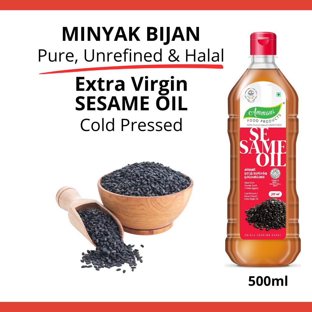 Ammani Extra Virgin Sesame Oil 500ml, gingelly oil , nalla ennai , cold ...