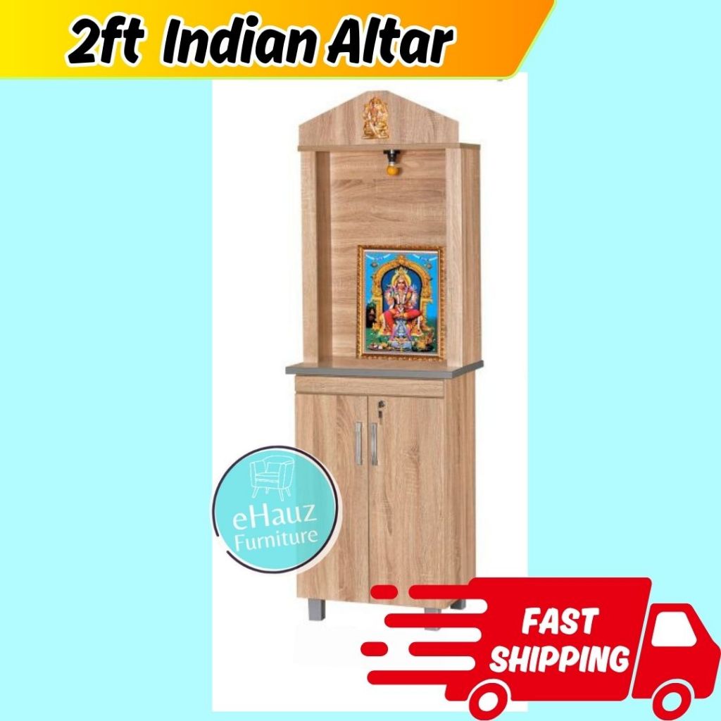 eHauz Classic Full Plywood 2ft Indian Altar- Almari Sembahyang Indian ...