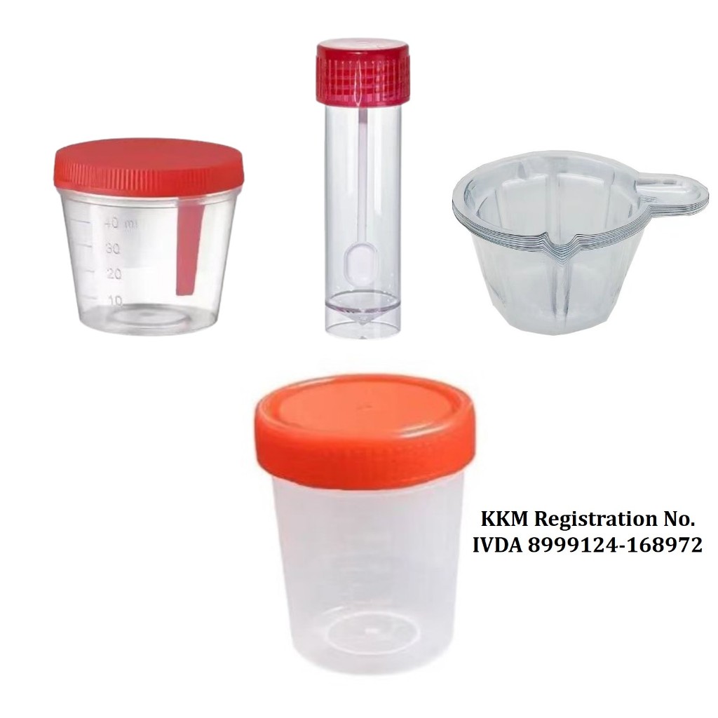 Urine Stool Specimen Cup - Soft Container Cup KKM Approved Ready Stock ...