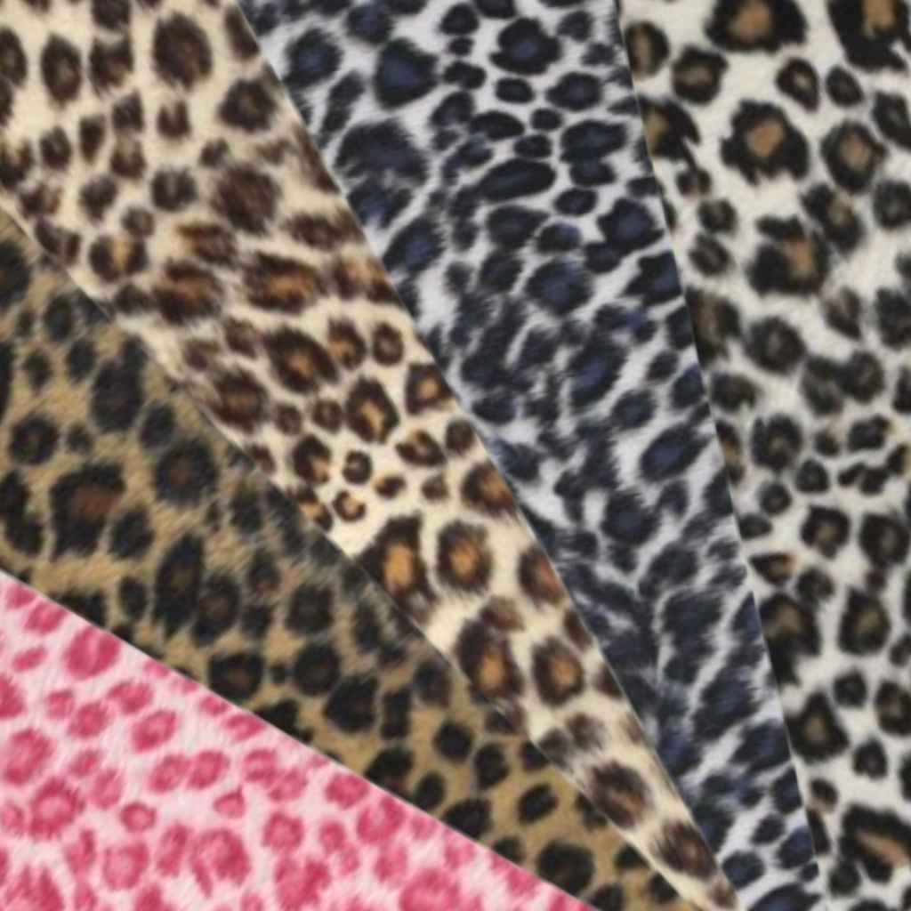 Fabric Plush Sticker 19cm x 28cm Cheetah Print Design Deco Sticker ...