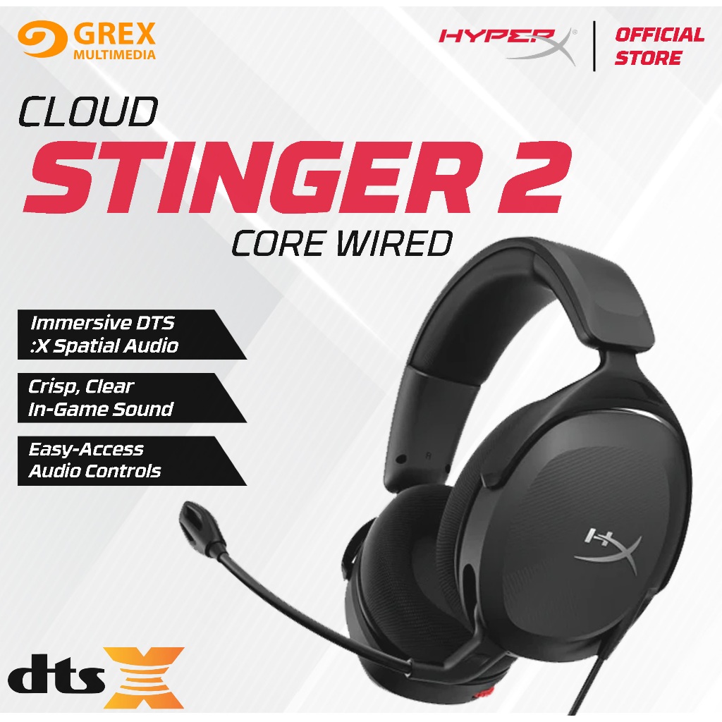 HyperX Cloud Stinger 2 Core - Gaming Headset [683L9AA] | Shopee Malaysia