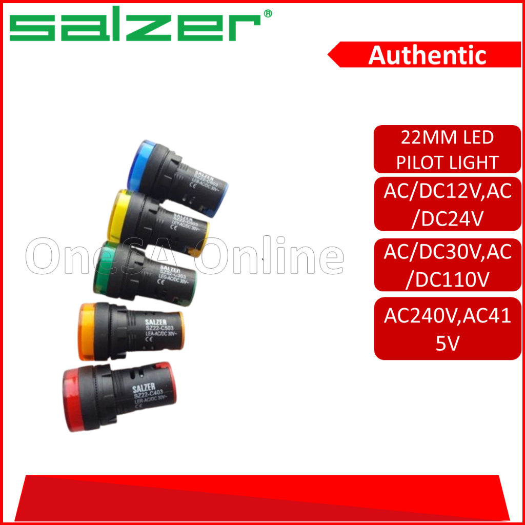 SALZER 22MM LED PILOT LIGHT(SZ22C302,C402,C502,C602,C802) | Shopee Malaysia