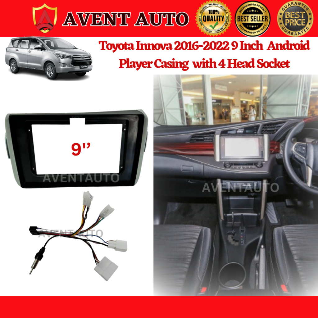 Toyota Innova 2016-2022 9 Inch 10 Inch Android Player Casing with 4 ...