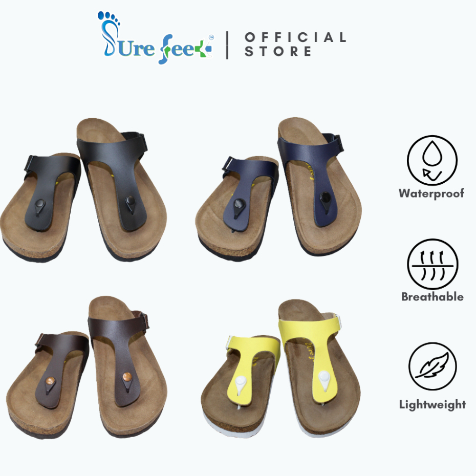 SURE FEET Lightweight Trendy Casual Sandals | Sandal Coklat, Hitam ...