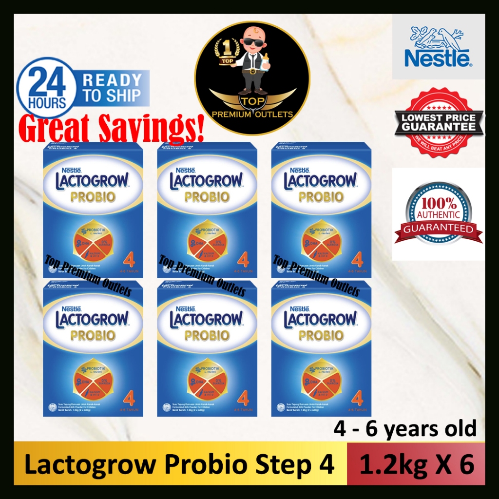 Nestle Lactogrow Probio Step 4 (1.2kg x 6) Exp: 03/2026 | Shopee Malaysia