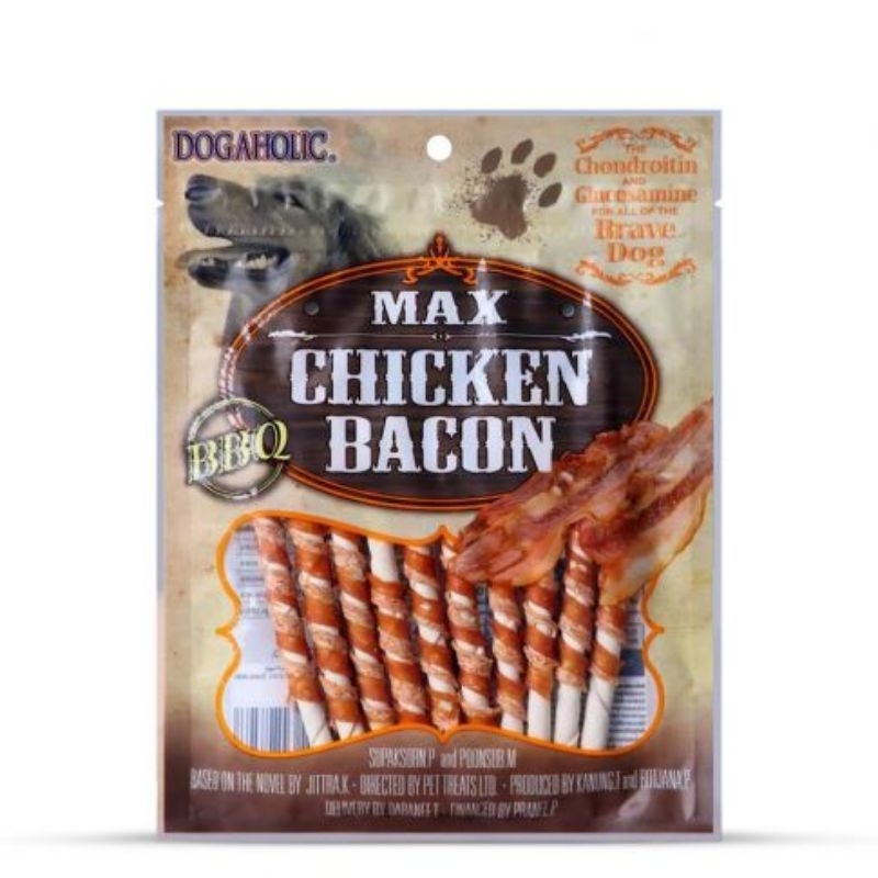 READY STOCK!! Dogaholic Max Chicken Bacon dog snack dog food BBQ Smoke ...