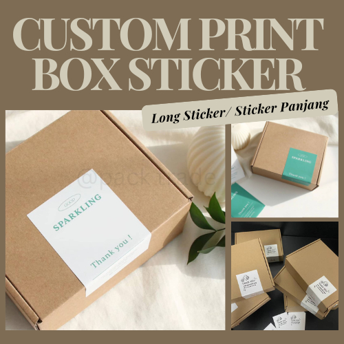 [ 100 PCS / 200 PCS ] CUSTOM PRINT BOX STICKER/ SEALING STICKER ...