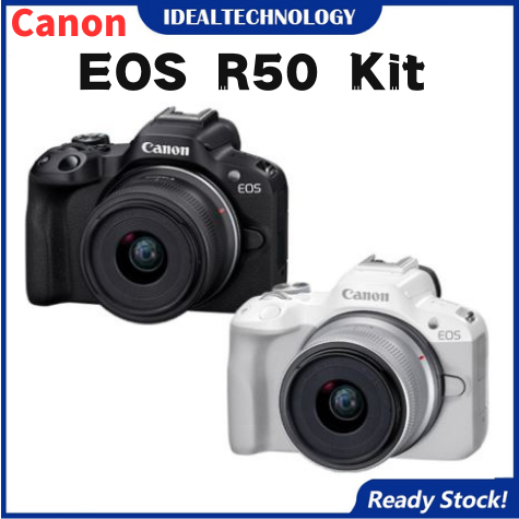 Canon EOS R50 KIT RF-S 18-45mm IS STM Mirrorless Camera Dual Pixe ...