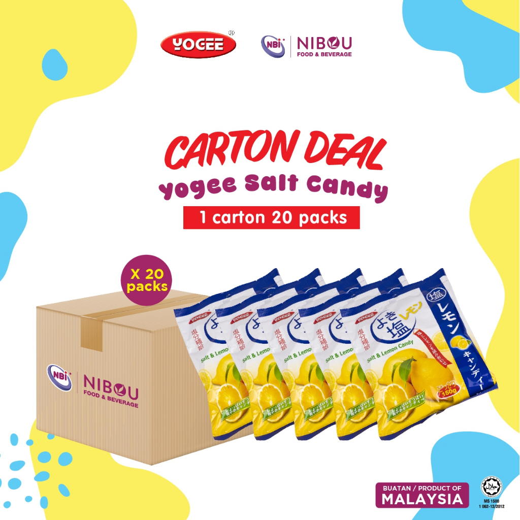 YOGEE Gula-Gula Perisa Garam Lemon & Susu (130gm x 20's) - Halal ...