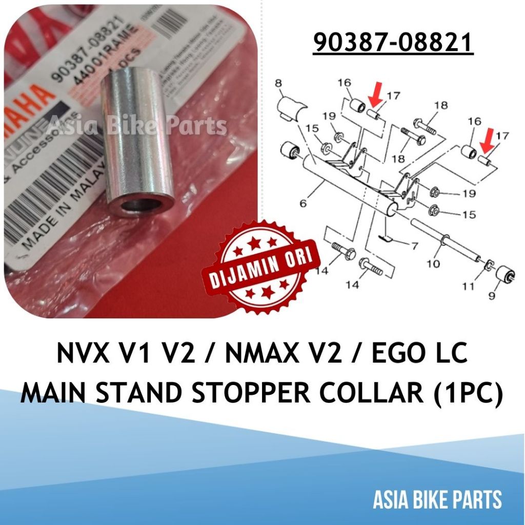 Yamaha Original NVX V1 V2 / NMAX V2 / Ego LC Main Stand Stopper Collar ...