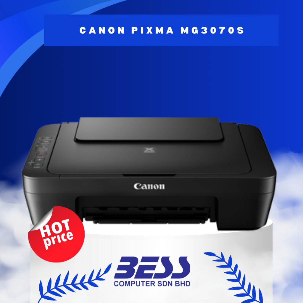 CANON PIXMA MG3070S AIO PRINTER (1 SET INK INCLUDED) | Shopee Malaysia