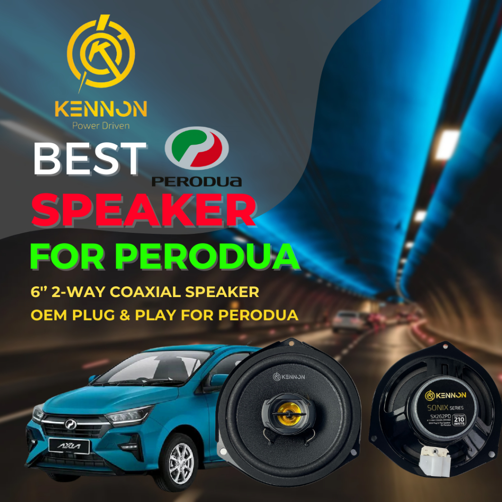 Kennon sonix series SX262PD - 6" 2-WAY COAXIAL CAR SPEAKER / OEM PLUG ...