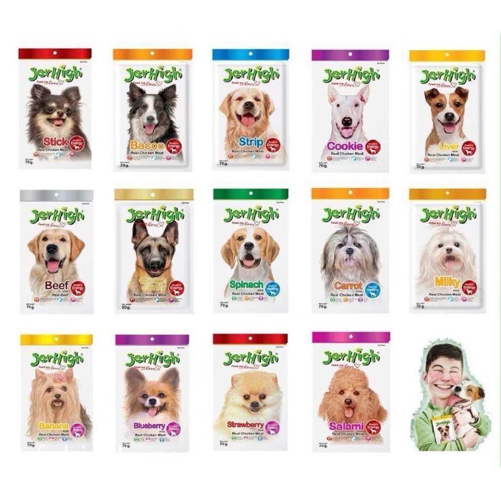 JERHIGH- REAL MEAT DOG SNACKS DOG TREATS 70g-Zip pack | Shopee Malaysia